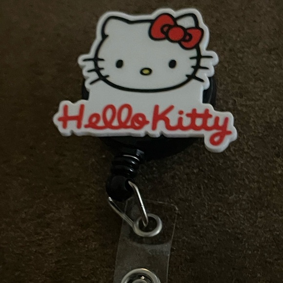 Handmade | Accessories | Hello Kitty Black And White Badge Reel | Poshmark